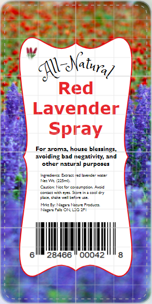 Red Lavender Spray - Niagara Nature Products